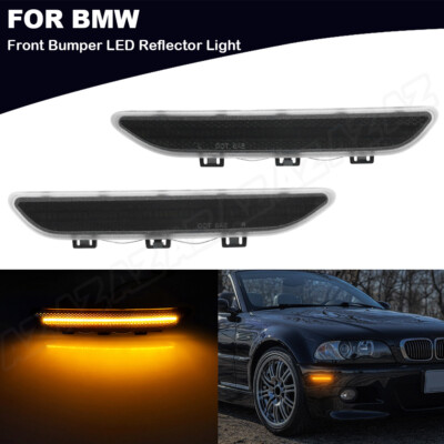 LED Front Bumper Reflector Light for BMW 3 Series E46 M3 Coupe ...