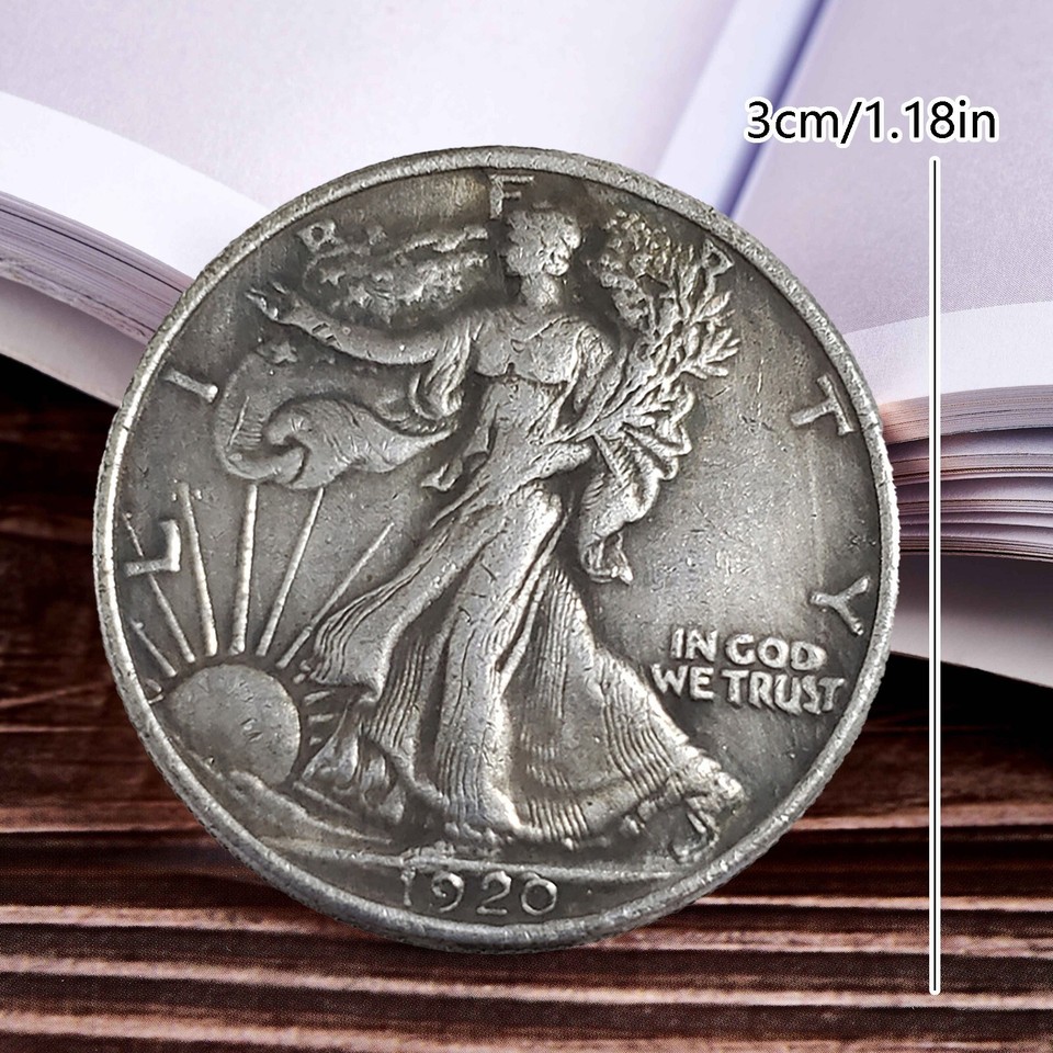 1920 Silver Walking Liberty Half Dollar Average Circulated Single Coin ...