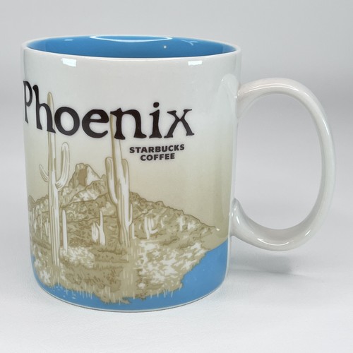 Starbucks Phoenix AZ Global Icon City Collector Mug Saguaro Cactus 16oz ...