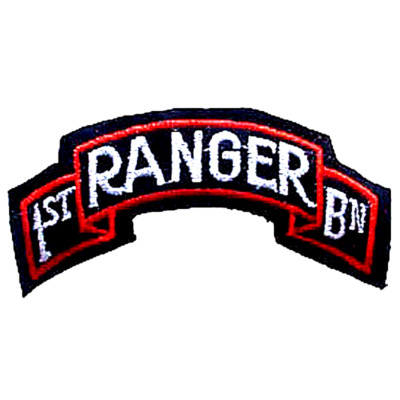 MILITARY EMBROIDERED PATCH - RANGER 1ST BATALLION -- IRON-ON - 4" FREE ...