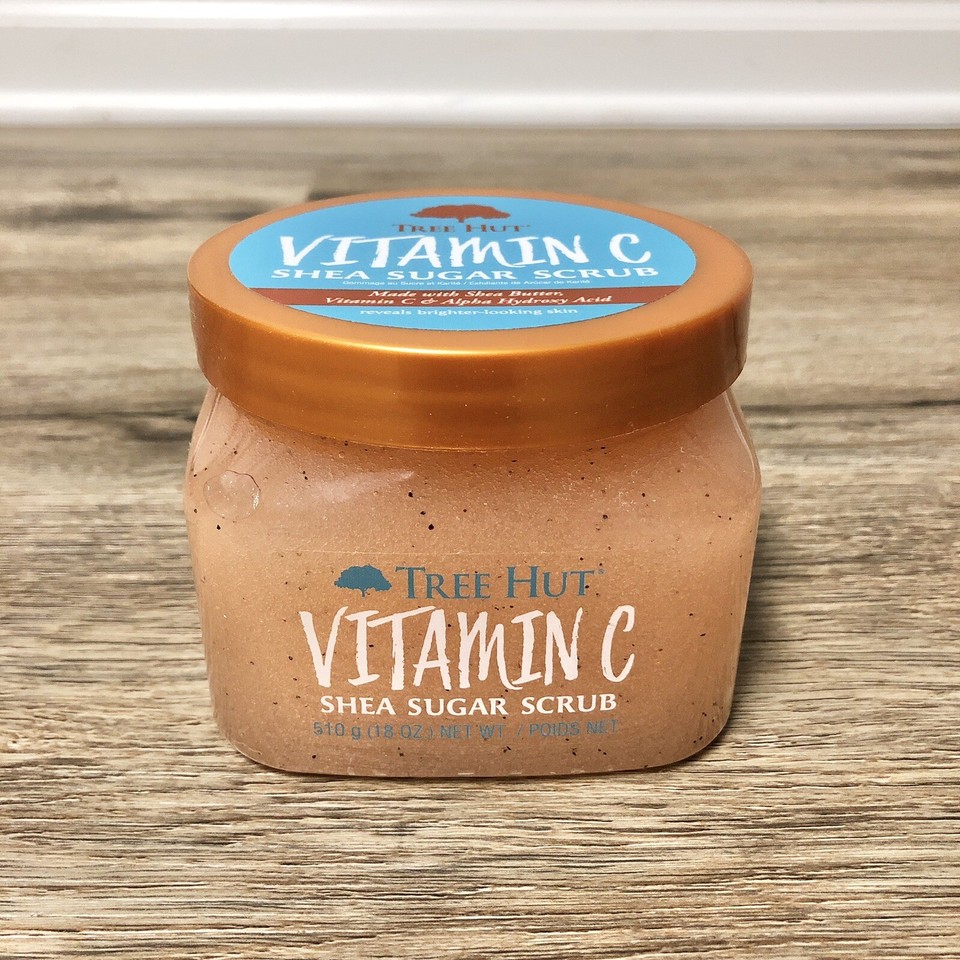 Tree Hut Vitamin C Shea Butter Sugar Body Scrub Skin Exfoliant Full ...