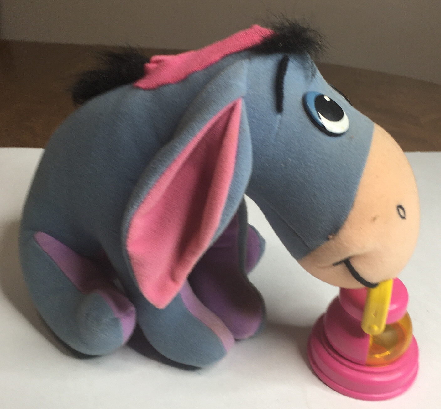 Mattel Disney Eeyore plush with pink Night lantern Press belly to work ...