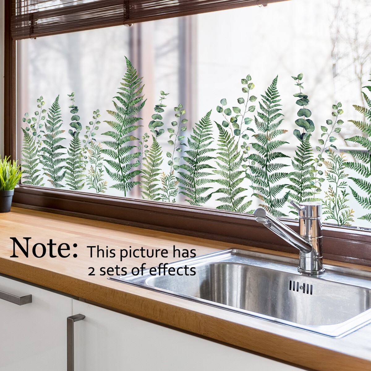 Fern Window Cling, Spring Decor, Window Decals, Static Cling for Window ...