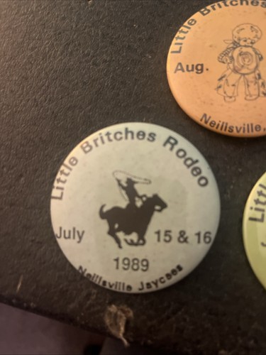 Set of 3 Little Britches Rodeo Neillsville WI Pin Back Buttons, July ...
