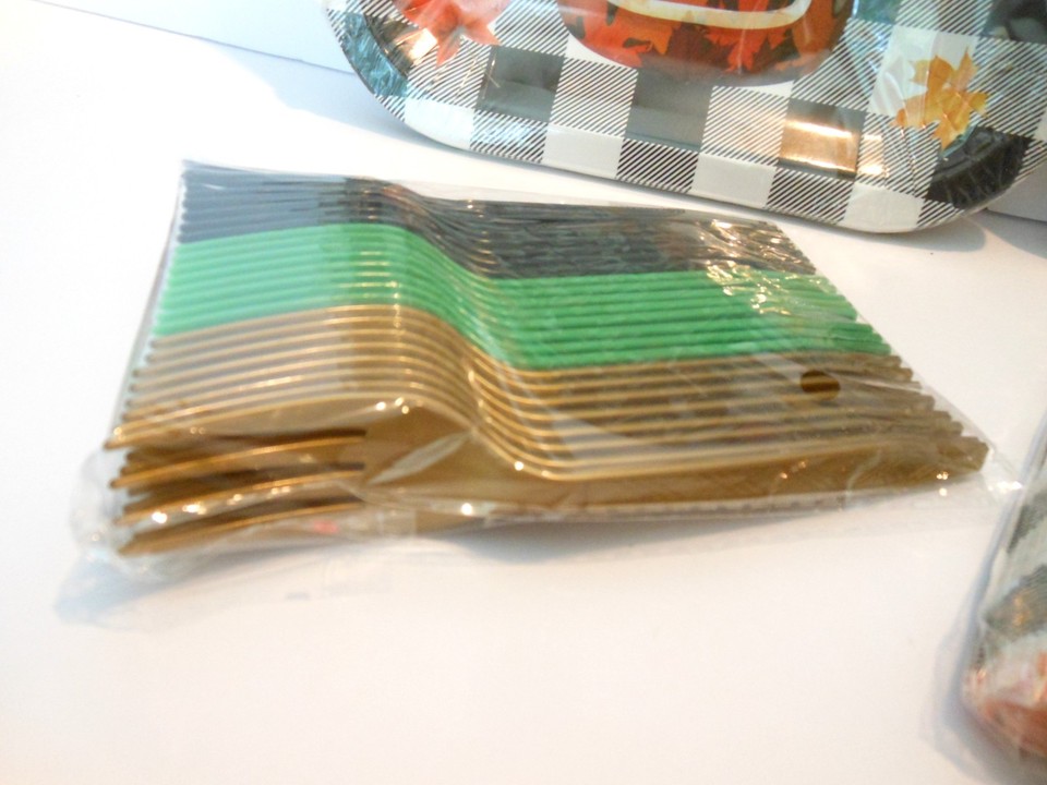 Fall Football Party Tableware~2 Size Plates, Napkins, Silverware ...