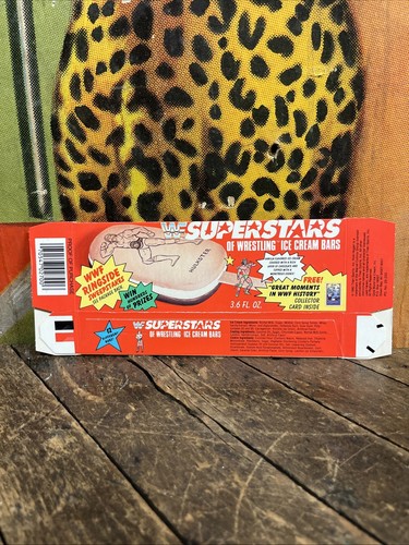 VINTAGE 1990 WWF SUPERSTARS ICE CREAM BAR BOX FIGURE WWE NWA WCW ECW ...