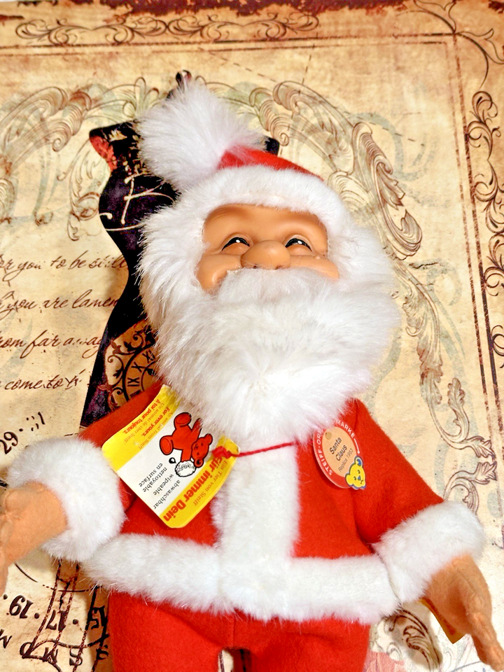 Steiff Santa Doll Germany All Tags Button Replica 7635/28 Claus 12” Toy ...