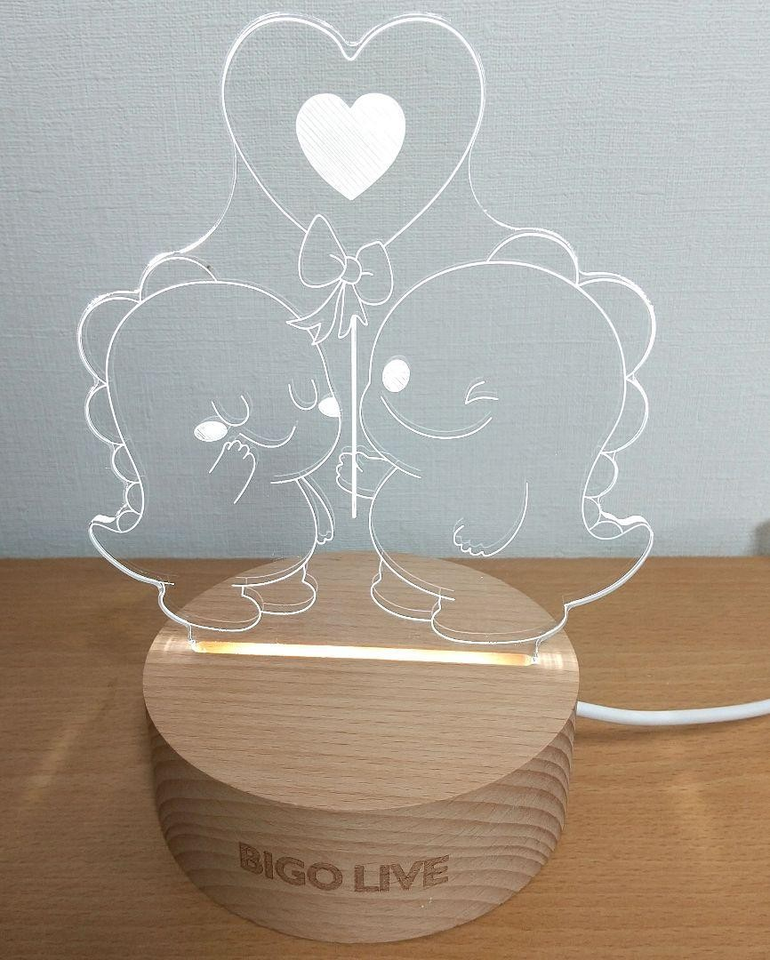 Bigo Live Bi Chan Go Chan 3D Solid Wood Frame Night Lantern Japan ...