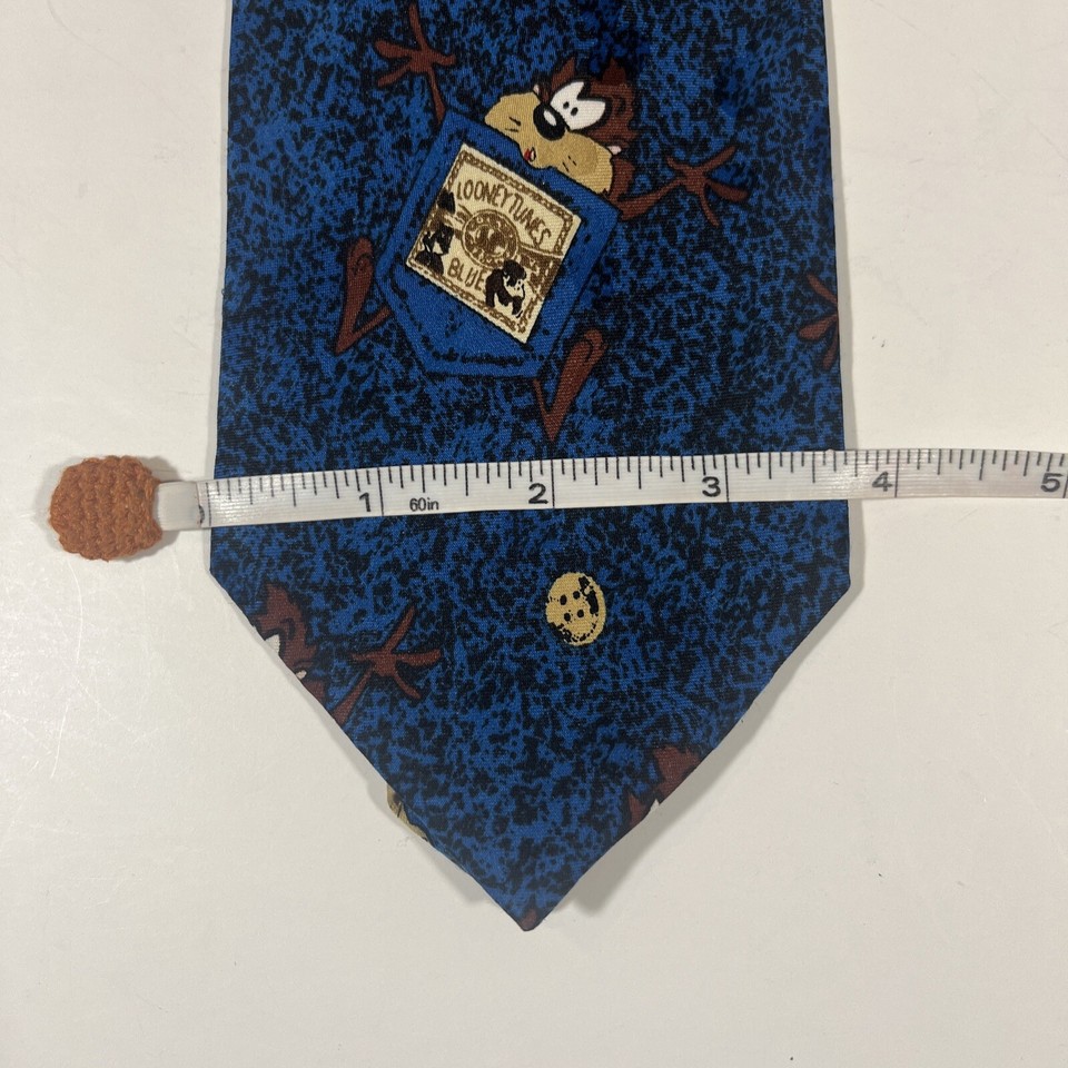 Looney Tunes Mania Blue Tasmanian Devil Pocket Taz 55" Neck Tie 1995 ...