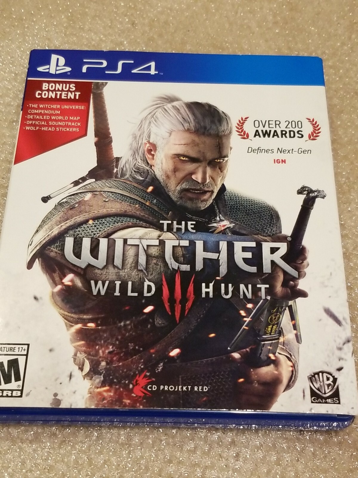 The Witcher 3 WILD HUNT- PS4 Very well maintained with soundtrack disc ...