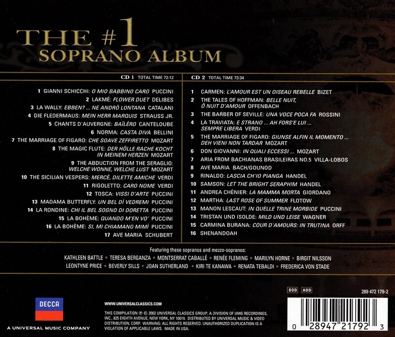 Various Artists - The #1 Soprano Album 2CD SET Decca | eBay
