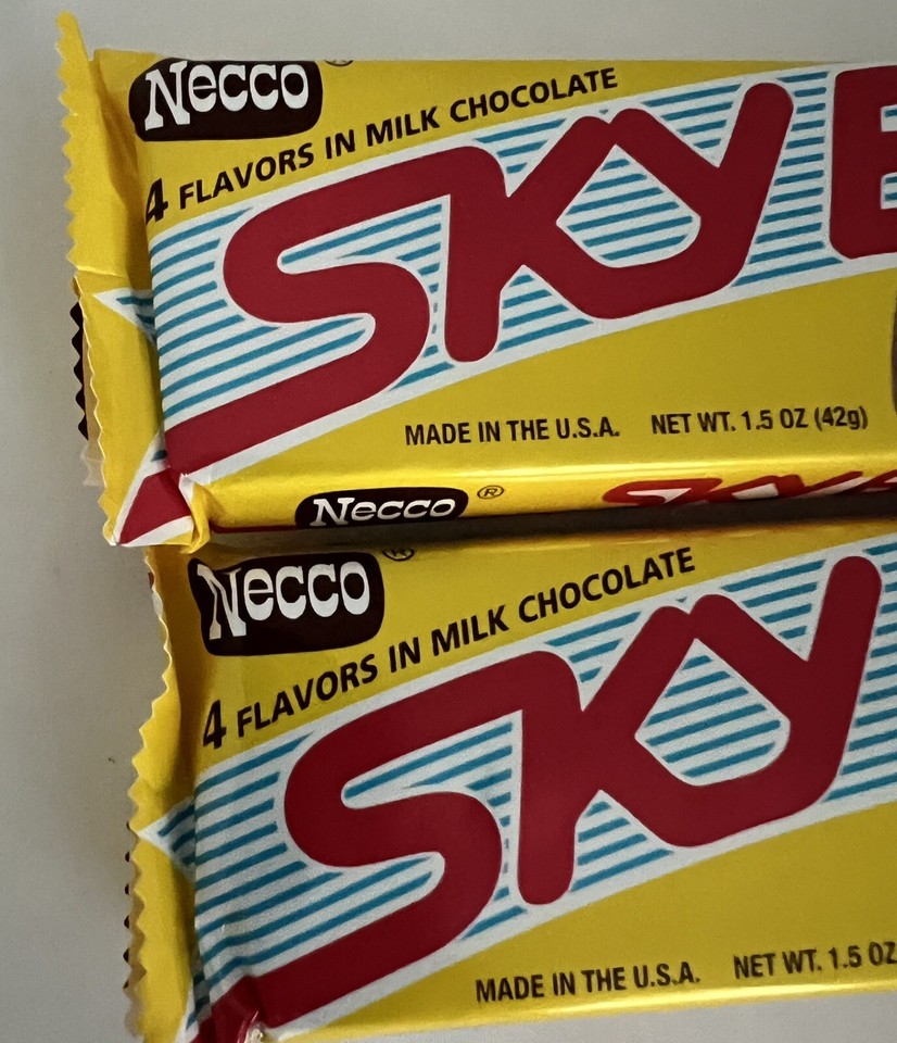 Qty 12 Sky Bar ORIGINAL NECCO WRAPPER 1.5oz Bar Nostalgic Candy 4 ...