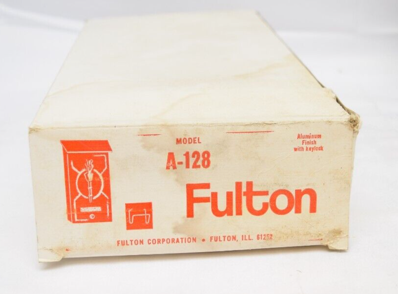 Vintage Fulton Aluminum Finish Letter Drop Mail Box with Keylock #A-128 ...