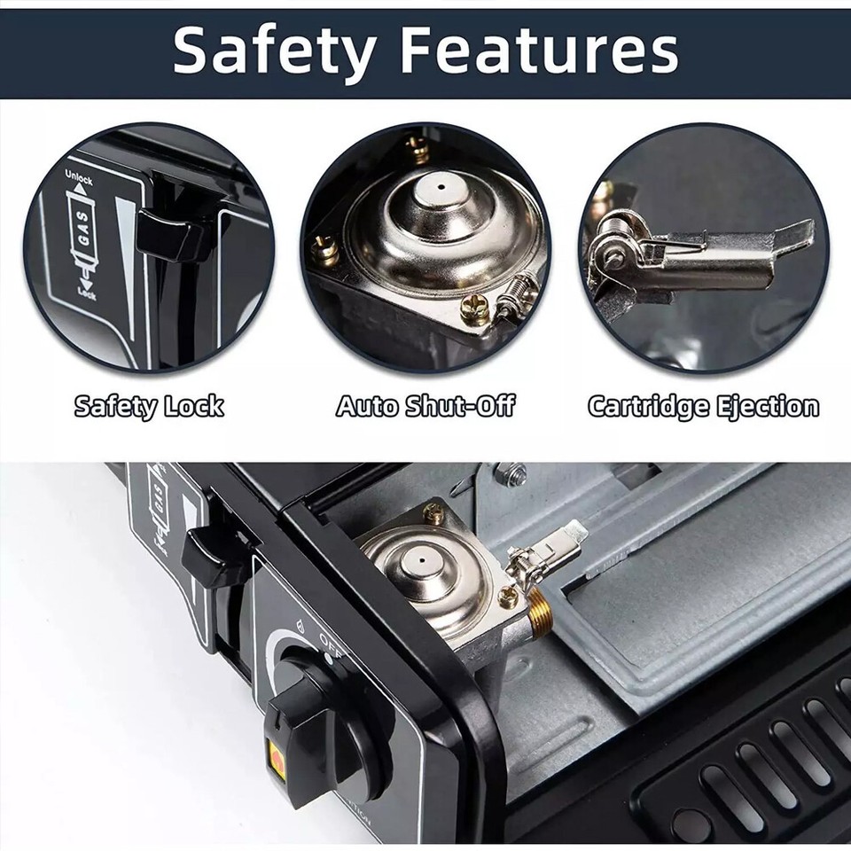 Portable Camping Gas Stove Single Burner Hob BBQ Outdoor Butane Gas ...