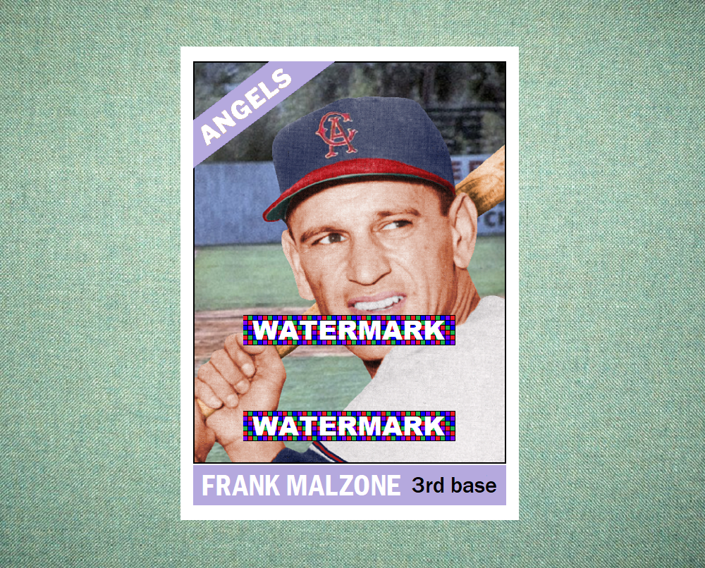 Frank Malzone California Angels 1966 Style Custom Baseball Art Card | eBay