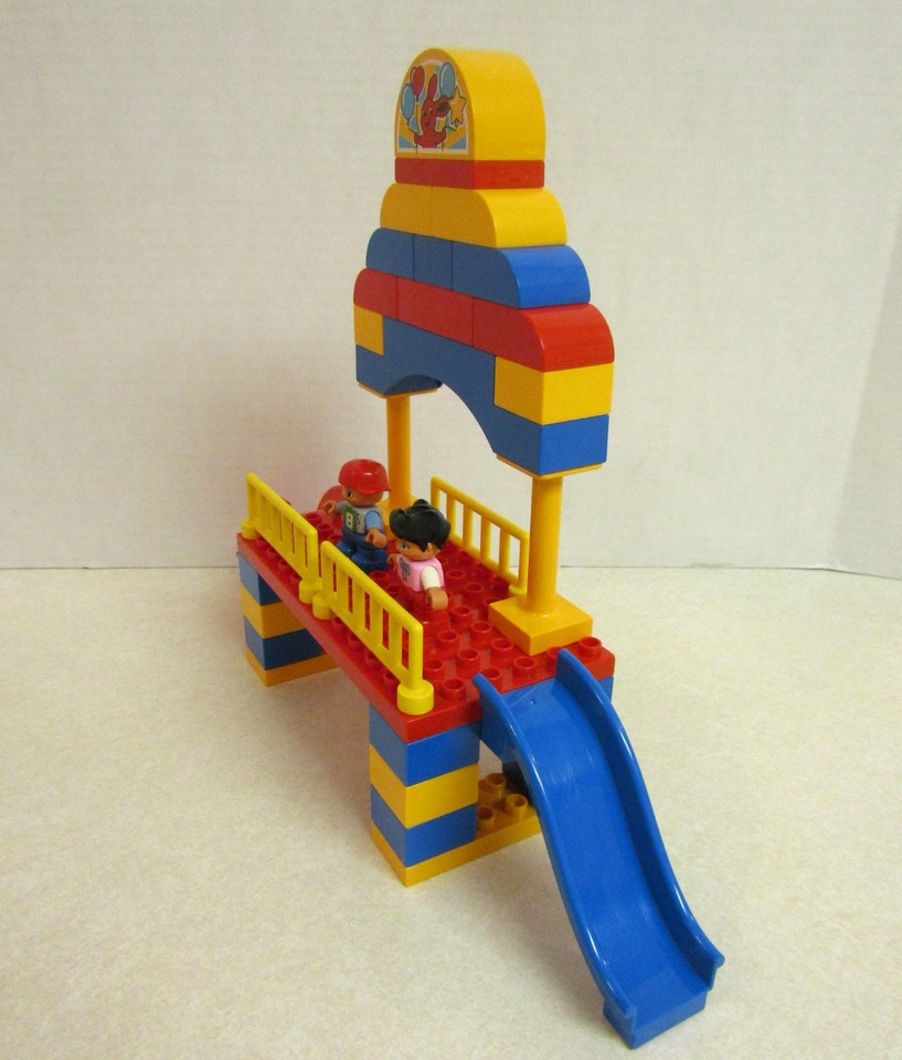 Lego DUPLO Playground Red Yellow Blue Swings Slides and Hideout with ...