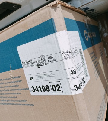 (48 Count) Halyard 34189 Quick Check Sterilization Wrap H500 Fabric, 45 ...