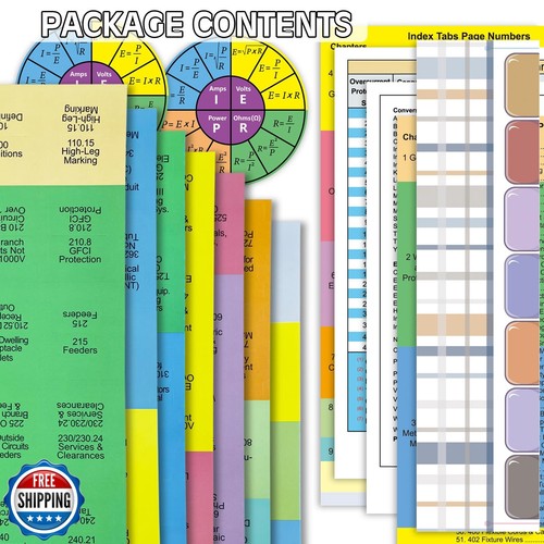 Upgraded 2023 National Electrical Code (NEC) Book Tabs, 140 Color-Coded ...