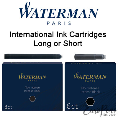 Waterman Ink Cartridges- International - Fountain Pen Refills Long ...