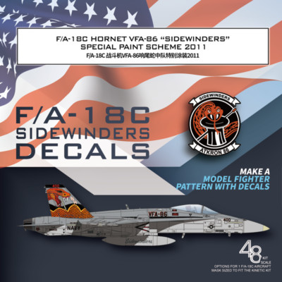 Galaxy 48066 F/A-18C HORNET VFA-86 SIDEWINDERS SPECIAL PAINT SCHEME ...