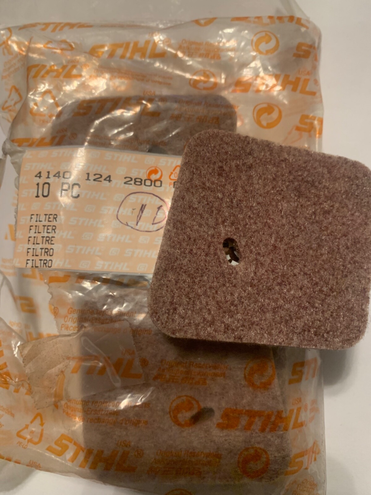 NOS NEW OEM STIHL chainsaw & equipment filter 4140 124 2800 bh12 | eBay
