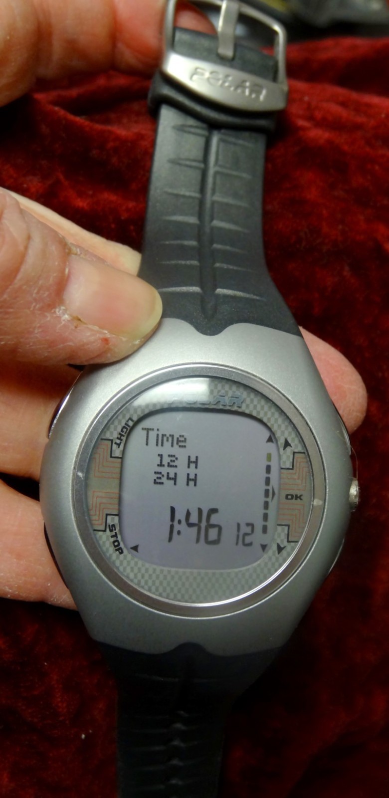 MEN'S F7 POLAR GRAY DIGITAL WATCH W/ LIGHT, TIME, DAY DATE, EXERCISE ...