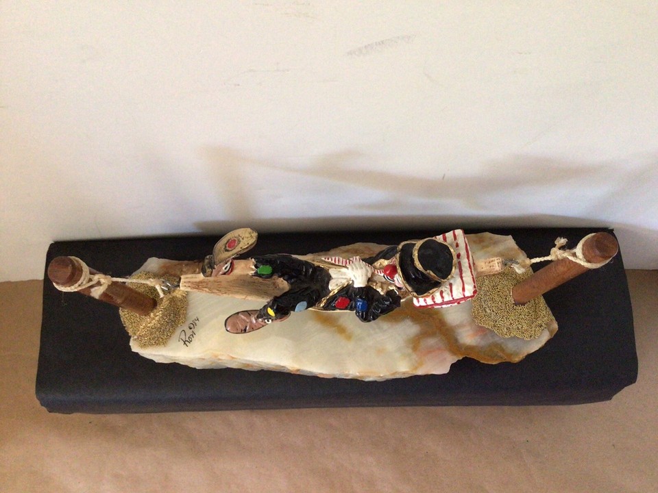 VTG 1984 RON LEE SIGNED * HOBO JOE CLOWN* ASLEEP IN HAMMOCK SCULPTURE ...