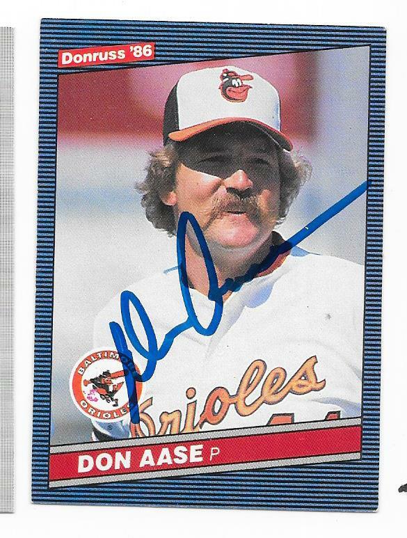 DON AASE 1986 DONRUSS AUTOGRAPHED SIGNED # 392 BALTIMORE ORIOLES | eBay