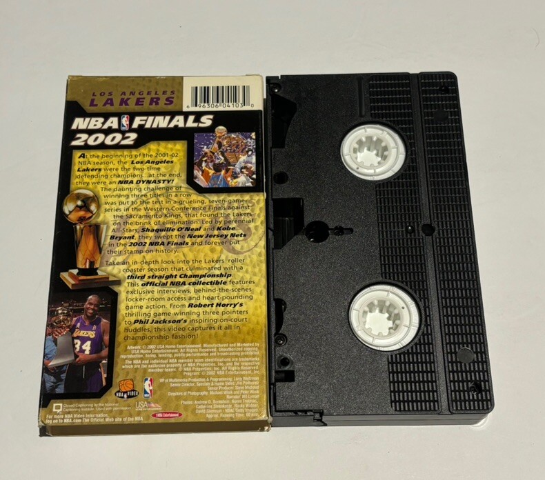 Los Angeles LA Lakers 2000-2001 NBA Champions Shaq Kobe Bryant VHS Tape ...