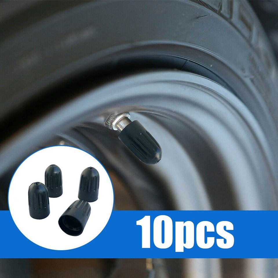 Black Cone Style Tire Rim Valve Stem Wheel Dust Caps Cover For Car Auto ...