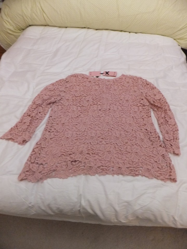 womens phase 8 zanna lace blouse size18 in pale pink new | eBay UK