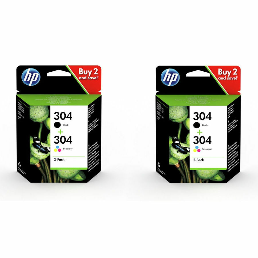 Original HP 304 / 304XL Black & Colour Ink Cartridges For DeskJet 3762 ...