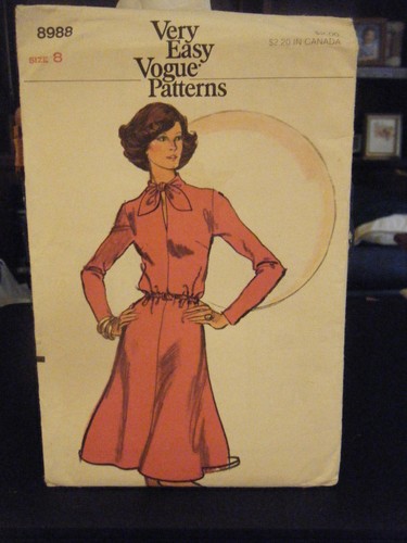 Vogue 8988 Misses Dress Pattern - Size 8 Bust 31 1/2 | eBay