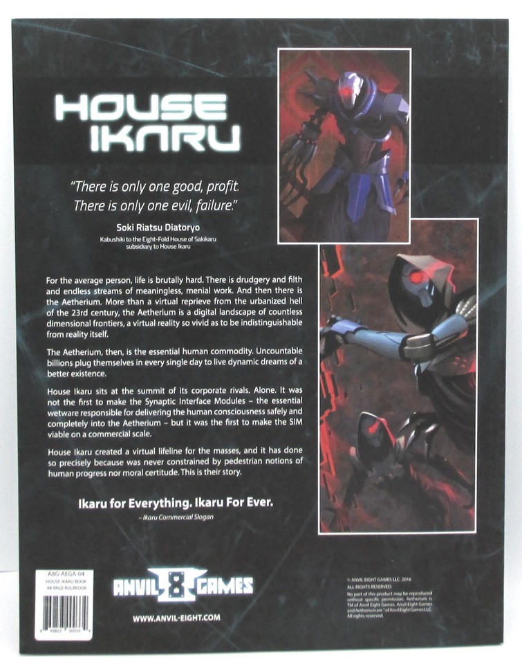 Aetherium A8G-AEGA-04 House Ikaru Rulebook New Collective Rules Anvil 8 ...