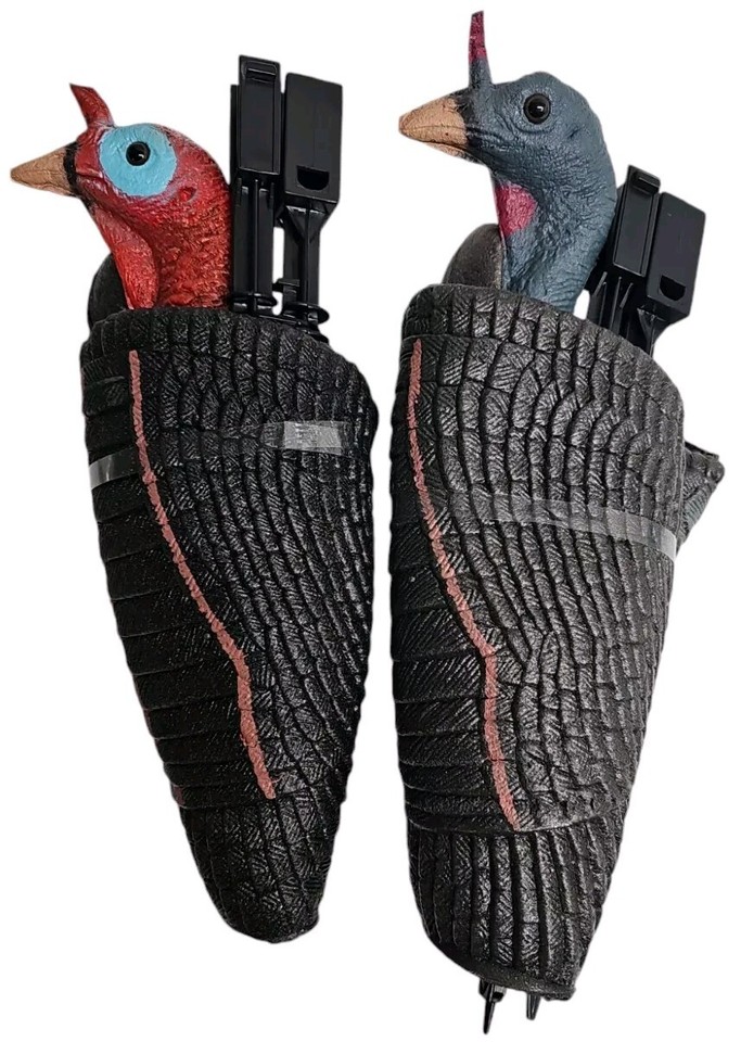 MOSSY OAK Foam Turkey Decoys - 1 Upright Jake & 1 Upright Hen W/Stakes ...
