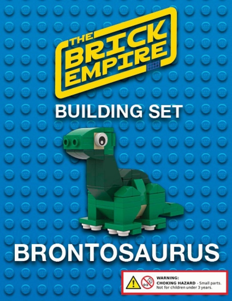 Custom MOC Genuine LEGO Brontosaurus Dinosaur Building Set w/Instruct ...