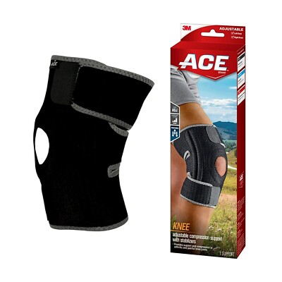 ACE KNEE SUPPORT ADJUSTABLE WITH LATERAL STABILIZATION | eBay