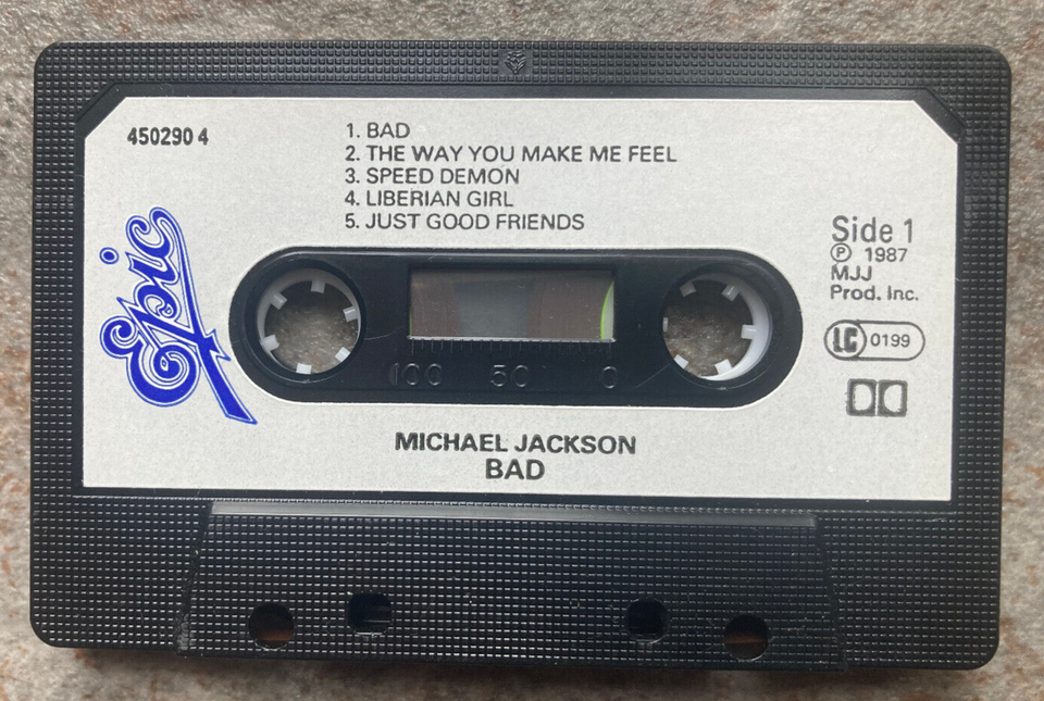 Michael Jackson - Bad - Cassette Tape Album (1987) Epic - 450290 4 | eBay