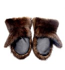 Winter Men Fur Mittens , Real Beaver Fur | eBay