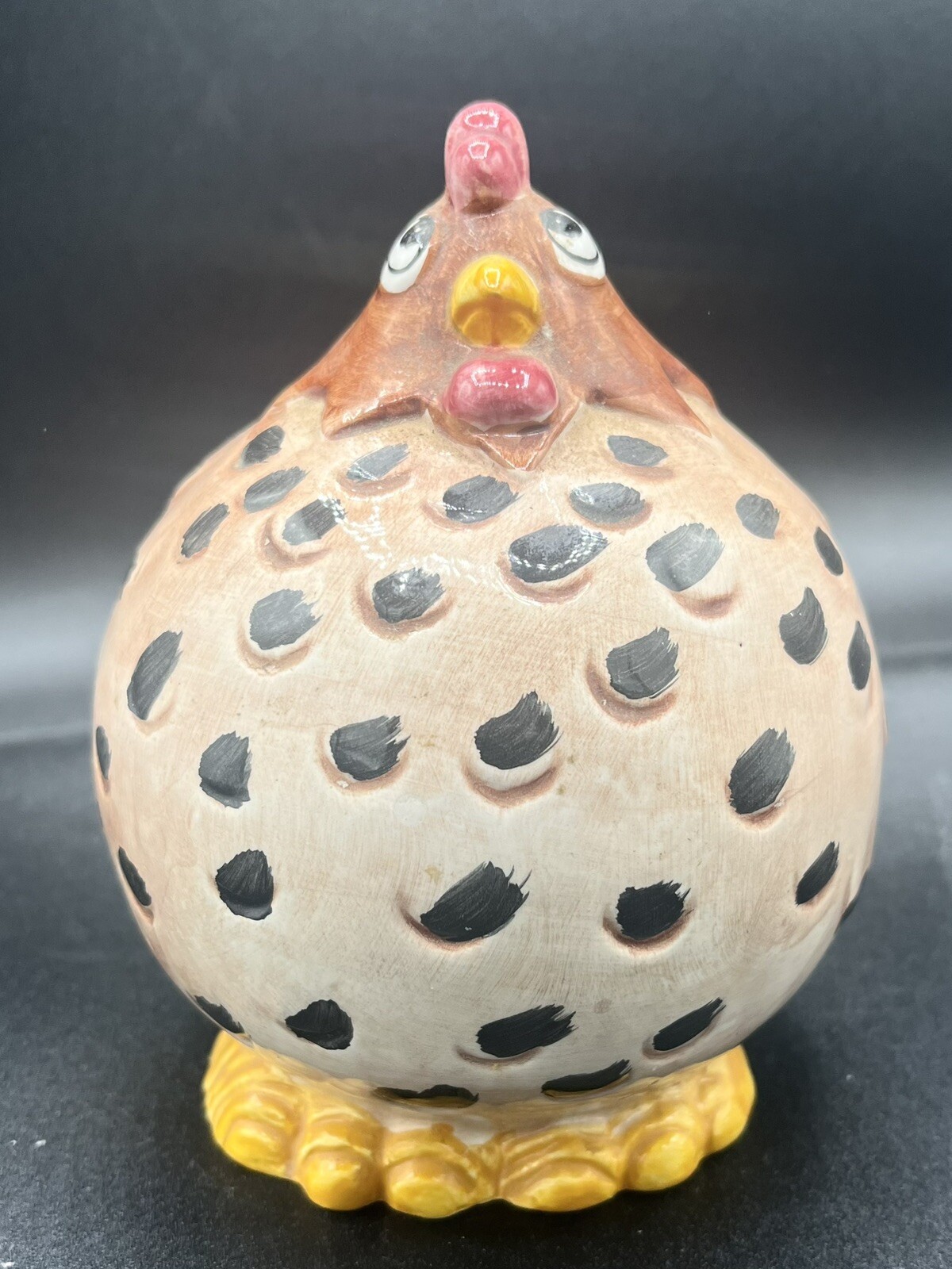 Chicken Bank Figurine Farmhouse Decoration Hand Painted Ceramic 5” Tall ...