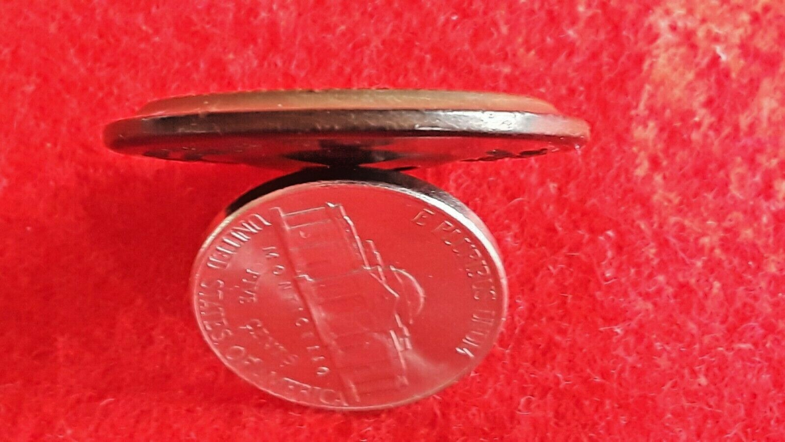 ONE LARGE GOODYEAR NOVELTY CO. BUTTON PATENT 1851 ROUND CONCENTRIC ...