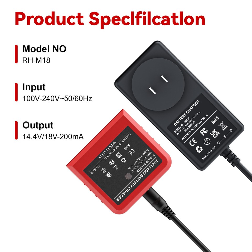 Charger 12V-18V Dual Voltage For Milwaukee For M18 For M12 Battery 48 ...