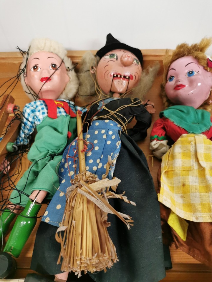 Pelham Puppets Hansel & Gretel Vintage Hand Puppets Bundle Plus Witch ...