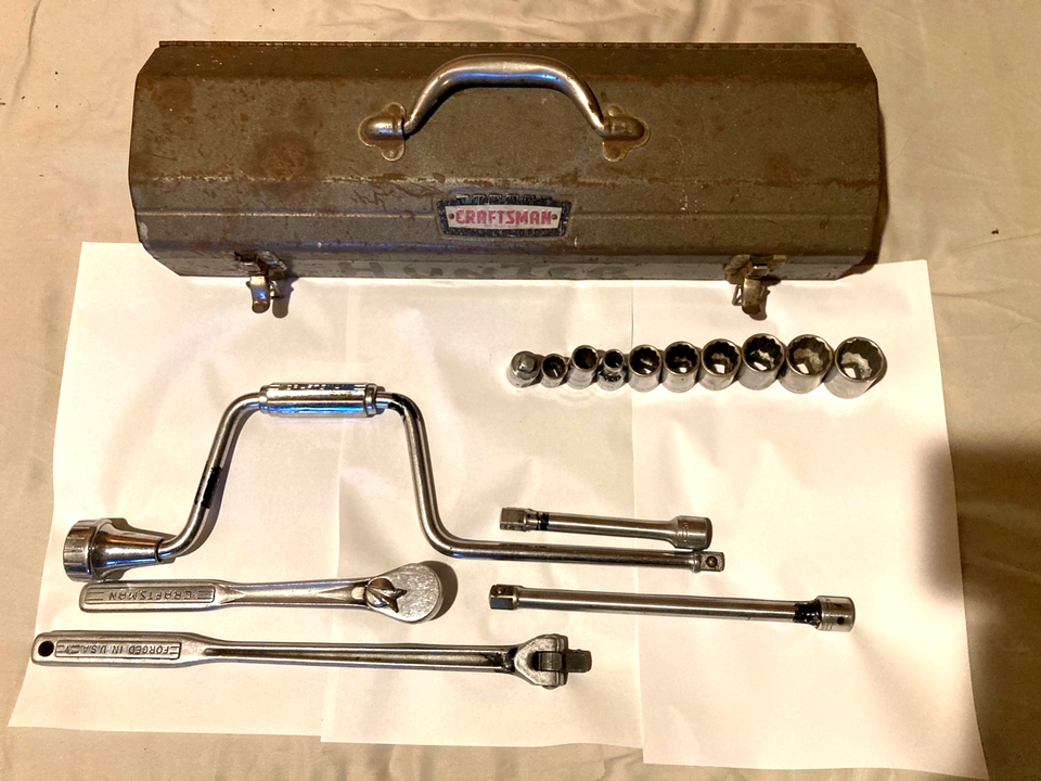 Vintage Craftsman 16 Piece, V-Series, 1/2 “ Drive Socket Set, Flying V ...