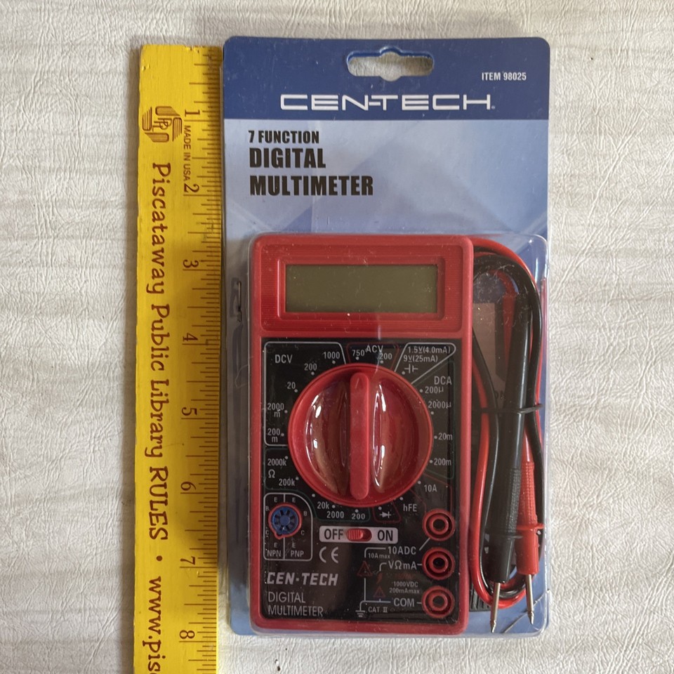 Cen-Tech 7 Function Digital Multimeter Electrical Test Meter Harbor ...