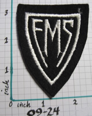 Army Patch JROTC ROTC FISHBURNE MILITARY SCHOOL Waynesboro VA white FMS ...