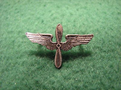 Vintage US. Military Air Force Silver Propeller & Wings Insignia Pin ...