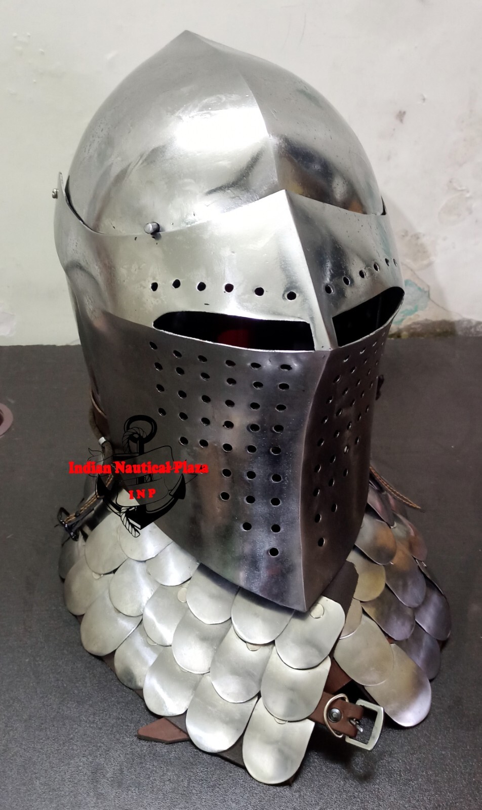 Knight Custom Hardened Tempered Steel Medieval Bassinet With Neck ...