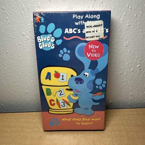 Blue's Clues | Play Along With Blue ABC's and 123's | VHS, 1999 ...