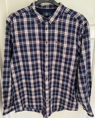 Mens Mc blue checked shirt size XL Regular Fit Chest Size 45in Vgc ...